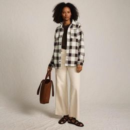 LANDS' END Anyweather Fleece-Hemdjacke, Damen,  Lila, Polyester, by Lands' End