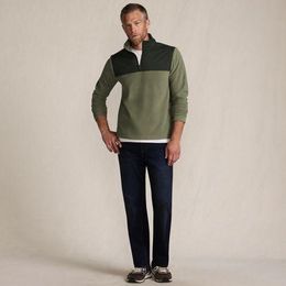 LANDS' END Anyweather Colorblock Fleece-Pullover mit Rei&szlig;verschluss, Herren,  Gr&uuml;n, Polyester, by Lands' End