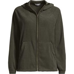 LANDS' END Anyweather Fleece-Jacke mit Kapuze, Damen,  Grün, Polyester, by Lands' End