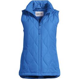 LANDS' END Isolierte Steppweste FeatherFree, Damen,  Blau, Polyester, by Lands' End