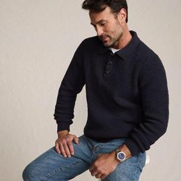 LANDS' END Chenille-Pullover mit Polokragen, Herren,  Grau, Wolle/Polyester/Nylon, by Lands' End