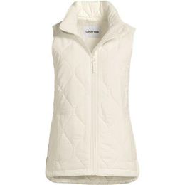 LANDS' END Isolierte Steppweste FeatherFree, Damen,  Wei&szlig;, Polyester, by Lands' End