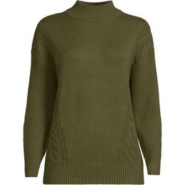 LANDS' END Stehkragenpullover Silk Touch, Damen,  Gr&uuml;n, by Lands' End