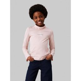 Calvin Klein Jeans Rollkragenshirt &raquo;Monologo Ls Roll Neck Top&laquo; f&uuml;r Kinder bis 16 Jahre und mit Logodruck Peach Whip 6 (116) 6 (116) Rollkragenshirt...