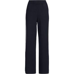 LANDS' END Feinstrick-Jerseyhose mit Streifendetail, Damen,  Blau, Polyester/Viskose/Polyester-Mischung, by Lands' End