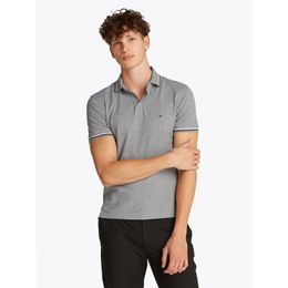 Tommy Hilfiger Poloshirt »TOMMY TIPPED SLIM POLO« Medium Grey Heather 3XL 3XL Mit kontrastfarbenen Abschlüssen am Kragen und Ärmel