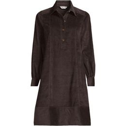 LANDS' END Breitcord-Hemdkleid, Damen,  Braun, Baumwolle, by Lands' End