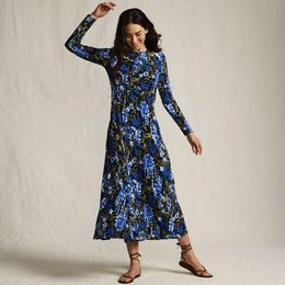 LANDS' END Bodycon-Maxikleid, Damen,  Blau, Polyester-Mischung, by Lands' End