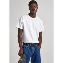 Pepe Jeans T-Shirt »CONNOR« mit gesticktem Logo auf der Brust WHITE S S T-Shirt im Regular Fit für bequemen Tragekomfort