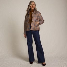 LANDS' END Soft Denim Schlagjeans High Waist, Damen,  Blau, Elasthan/Baumwoll-Mischung, by Lands' End
