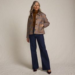 LANDS' END Soft Denim Schlagjeans High Waist, Damen,  Blau, Elasthan/Baumwoll-Mischung, by Lands' End