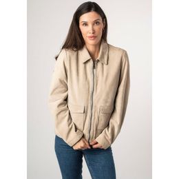 Mauritius Lederjacke »MWYaima« mit Hemdkragen, aufgesetzten Taschen ivory XXL