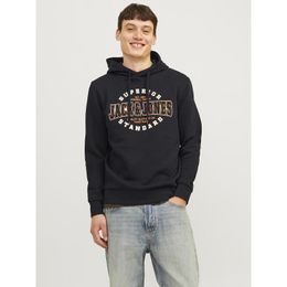 Jack & Jones Jack & Jones Herren Kapuzensweatshirt &raquo;JJELOGO SWEAT HOOD 2 COL 24/25 NOOS&laquo;, mit Logo Print schwarz S