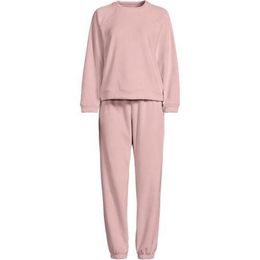 LANDS' END Pyjama-Set aus Samt, Damen,  Pink, Polyester/Polyester-Mischung, by Lands' End