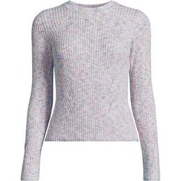 LANDS' END Rippstrick-Pullover aus Baumwollmix, Damen,  Orange, Polyacryl/Viskose/Baumwoll-Mischung, by Lands' End