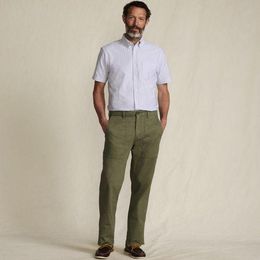 LANDS' END Twill-Hose mit Stretch, Herren,  Gr&uuml;n, Elasthan/Baumwoll-Mischung, by Lands' End
