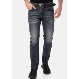 Cipo & Baxx CIPO & BAXX Regular-fit-Jeans ANTHRACITE 34 - Länge 32 Länge 32 34 Regular-Fit Jeans mit geradem Beinschnitt für einen klassischen und bequemen Look