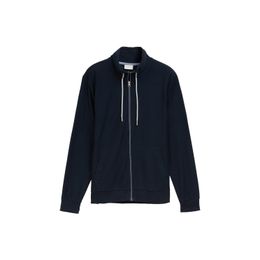 Tom Tailor Herren Ultralight Sweatjacke mit Stehkragen, blau, Uni, Gr. XXL