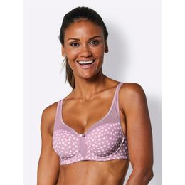 wäschepur wäschepur Damen Bügel-BH mit Tupfen-Druck, orchidee-bedruckt, Größe 105C