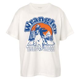 Wrangler T-Shirt Girlfriend Tee worn white Damen L