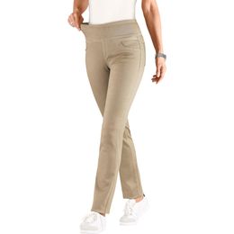 CR&Eacute;ATION L Damen Schlupfhose mit hohem Dehnbund sand Gr&ouml;&szlig;e 25