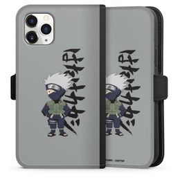 DeinDesign iPhone 11 Pro Handy Klapph&uuml;lle Handyh&uuml;lle aus Kunst Leder schwarz Flip Case Official Licensed Product Naruto Shippuden Kakashi Sideflip mit Lasche