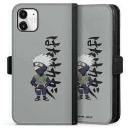 DeinDesign iPhone 11 Handy Klapph&uuml;lle Handyh&uuml;lle aus Kunst Leder schwarz Flip Case Official Licensed Product Naruto Shippuden Kakashi Sideflip mit Lasche