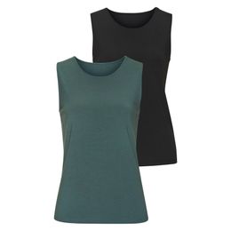 Lascana Top Damen Gr&ouml;&szlig;e XS/S smaragd / schwarz