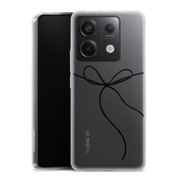 DeinDesign Xiaomi Redmi Note 13 Pro 5G Handy Silikon H&uuml;lle Case transparent Handyh&uuml;lle Fashion Transparent Bow Silikon Case