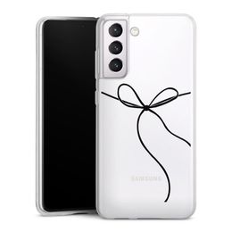 DeinDesign Galaxy S21 FE 5G Handy Silikon Hülle Case transparent Handyhülle Transparent Bow Fashion Silikon Case