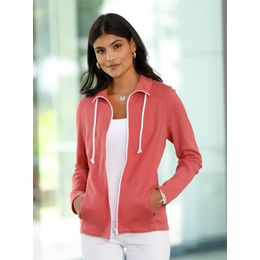 WITT Damen Sweatjacke aus Interlock-Jersey, formstabil, grapefruit, Größe 40