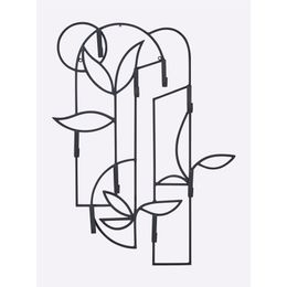 Garderobenhalter HEINE HOME, grau, B:60cm H:78cm T:6cm, Metall, Garderobenhalter