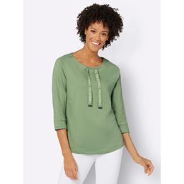 WITT Damen Sweatshirt mit 3/4-&Auml;rmeln, eucalyptus, Gr&ouml;&szlig;e 38