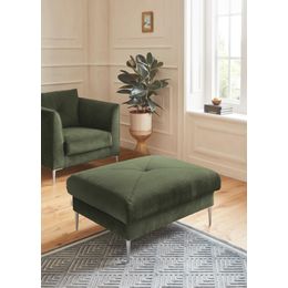 Hocker Trendmanufaktur "Chilltime, elegant und bequem durch Komfortsitzh&ouml;he 46cm, hoher Fu&szlig;", gr&uuml;n (rain forest), B:86cm H:46cm T:72cm, Hocker, Polsterhocker, mit eleganter Kreuznaht auf der Sitzfl&auml;che