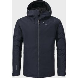 Sch&ouml;ffel Outdoorjacke SCH&Ouml;FFEL "Hiking Ins Jacket Style Wildkar MNS", Herren, Gr. 48, blau (8820, blau), Oberstoff: Aussenseite: 100% Polyester; (Membran: Thermoplastisches Polyurethan); Futter: 100% Polyester; Wattierung: 100% Polyester, regular fit, hoch geschlossener Ausschnitt, Jacken Outdoorjacke