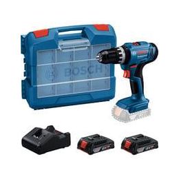 Bosch Akku-Schlagbohrschrauber GSB 18V-25 Professional, 18Volt blau/schwarz, 2x Li-Ion Akku 2,0Ah, L-Case Pick & Click