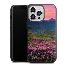 DeinDesign iPhone 13 Pro Handy Gallery Case Handyhülle 9H Gehärtetes Glas Rückseite Hülle Landscape Flowers Mountain Gallery Case