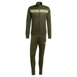 adidas Performance Trainingsanzug 'Tiro 25 Essentials' Herren Gr&ouml;&szlig;e L oliv / hellgr&uuml;n / orange