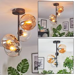hofstein Koyoto Deckenleuchte Glas 15 cm Bernsteinfarben, Klar, 4-flammig