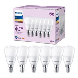 Philips Classic 6er Set LED E14 4,9 Watt 2700 Kelvin 470 Lumen