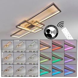 hofstein Momahaki Deckenleuchte LED Nickel-Matt, 1-flammig, Fernbedienung