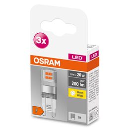 Osram LED BASE PIN 3er Set G9 1,9 Watt 2700 Kelvin 200 Lumen