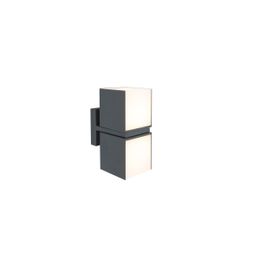 Lutec CUBA Wandleuchte LED Anthrazit, 2-flammig