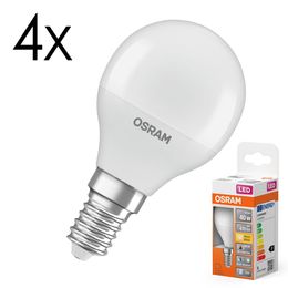 Osram LED E14 4er Set 4,9 Watt 2700 Kelvin 470 Lumen