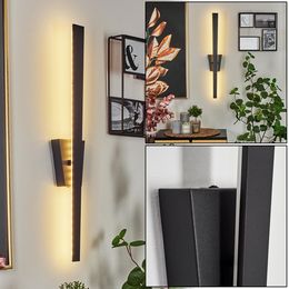 hofstein Meels Wandleuchte LED Schwarz, 1-flammig