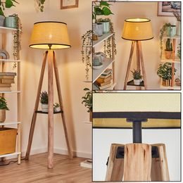 hofstein Chellas Stehleuchte 45 cm Naturfarben, Schwarz, 1-flammig