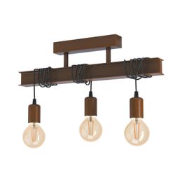Eglo Leuchten Eglo TOWNSHEND Deckenleuchte Antik, Braun, 3-flammig