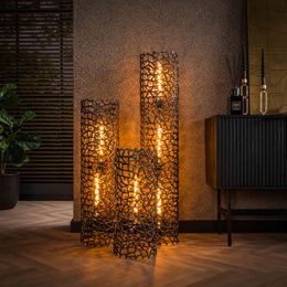 hofstein Cortecega Stehleuchte Schwarz, 3-flammig