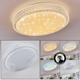 hofstein Suno Deckenleuchte LED Transparent, Klar, Wei&szlig;, 1-flammig