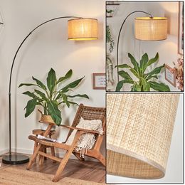 hofstein Sabadim Stehleuchte 35 cm Chrom, Schwarz, 1-flammig